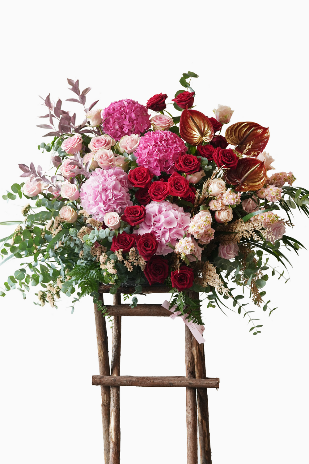 Cassidy Grand Opening Flower Stand – Red & Pink Roses | Just Bloom Hong ...