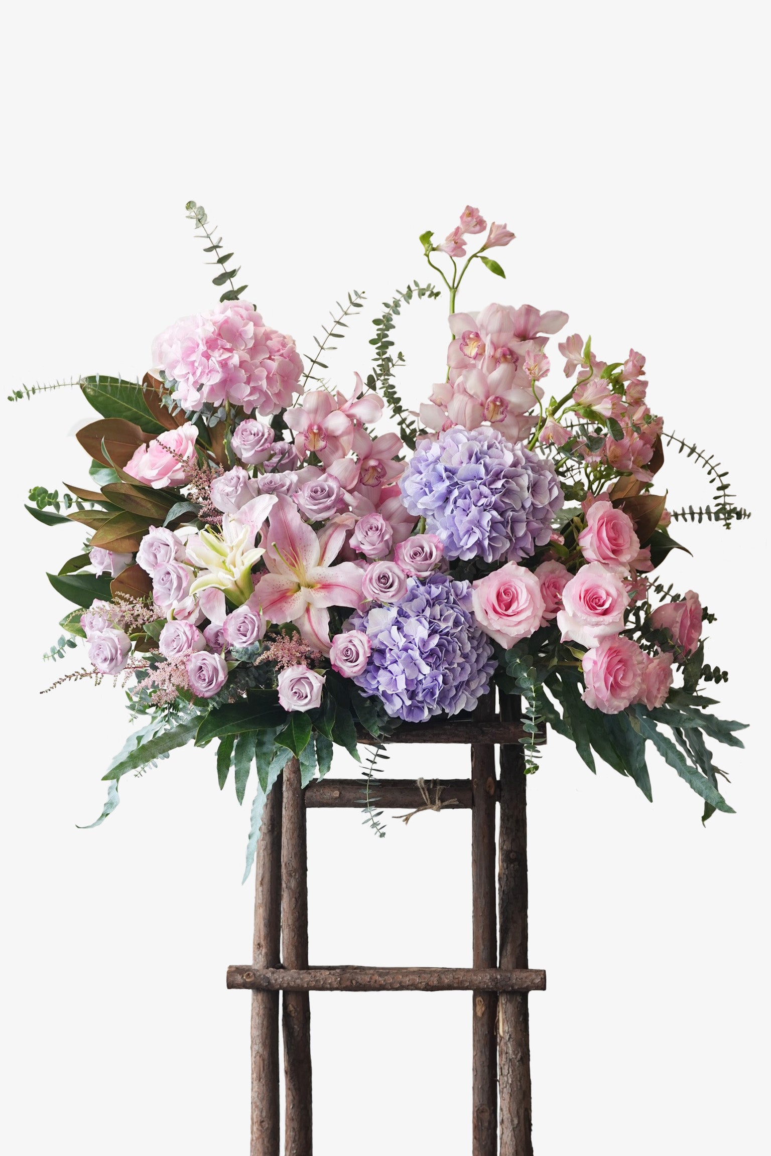 Elora – Pink and Lavender Flower Stand for Grand Openings & Events ...