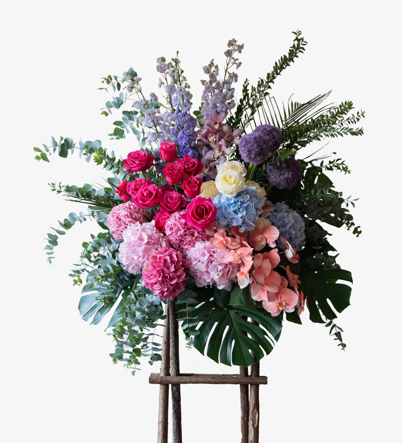 Francesca Flower Stand – Pink and Purple Grand Opening Floral ...