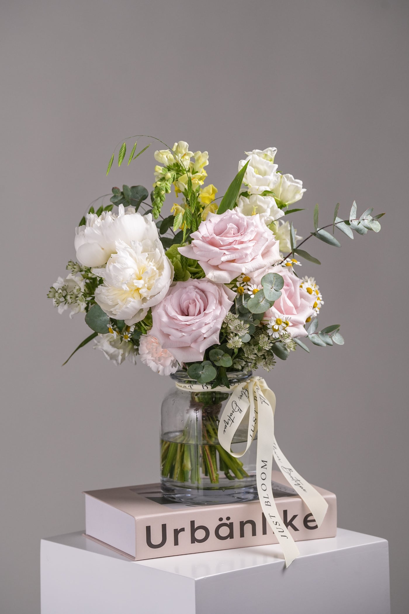 Lyra – Elegant Pink Rose & Peony Vase Arrangement | Just Bloom Hong Kong