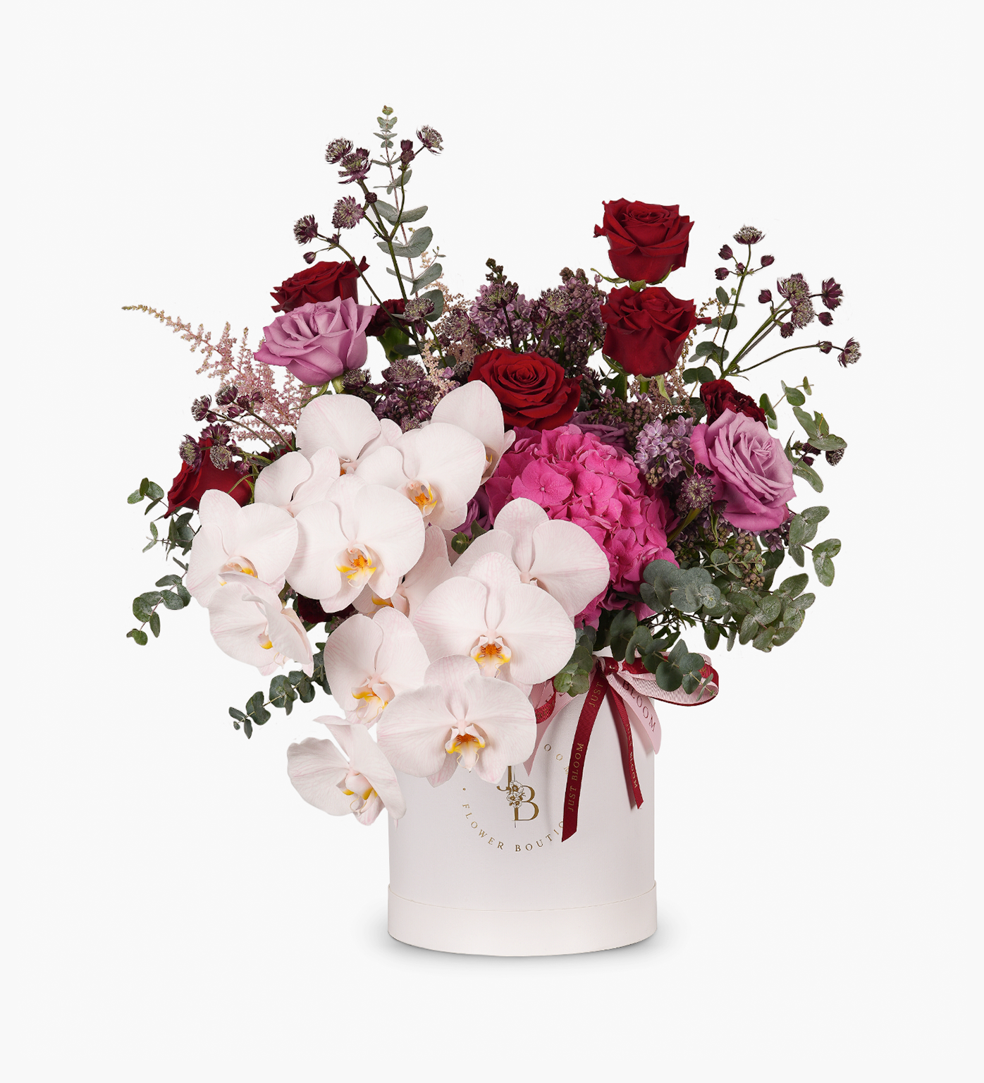Michelle – Orchid, Rose & Hydrangea Flower Box | Just Bloom Hong Kong