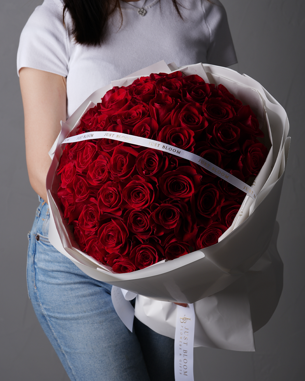 Andrea – Red Ecuadorian Rose Bouquet | Luxury Romantic Flowers by Just ...